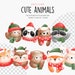 Christmas Animal Clipart, Christmas Woodland Clipart, Christmas Clipart ...