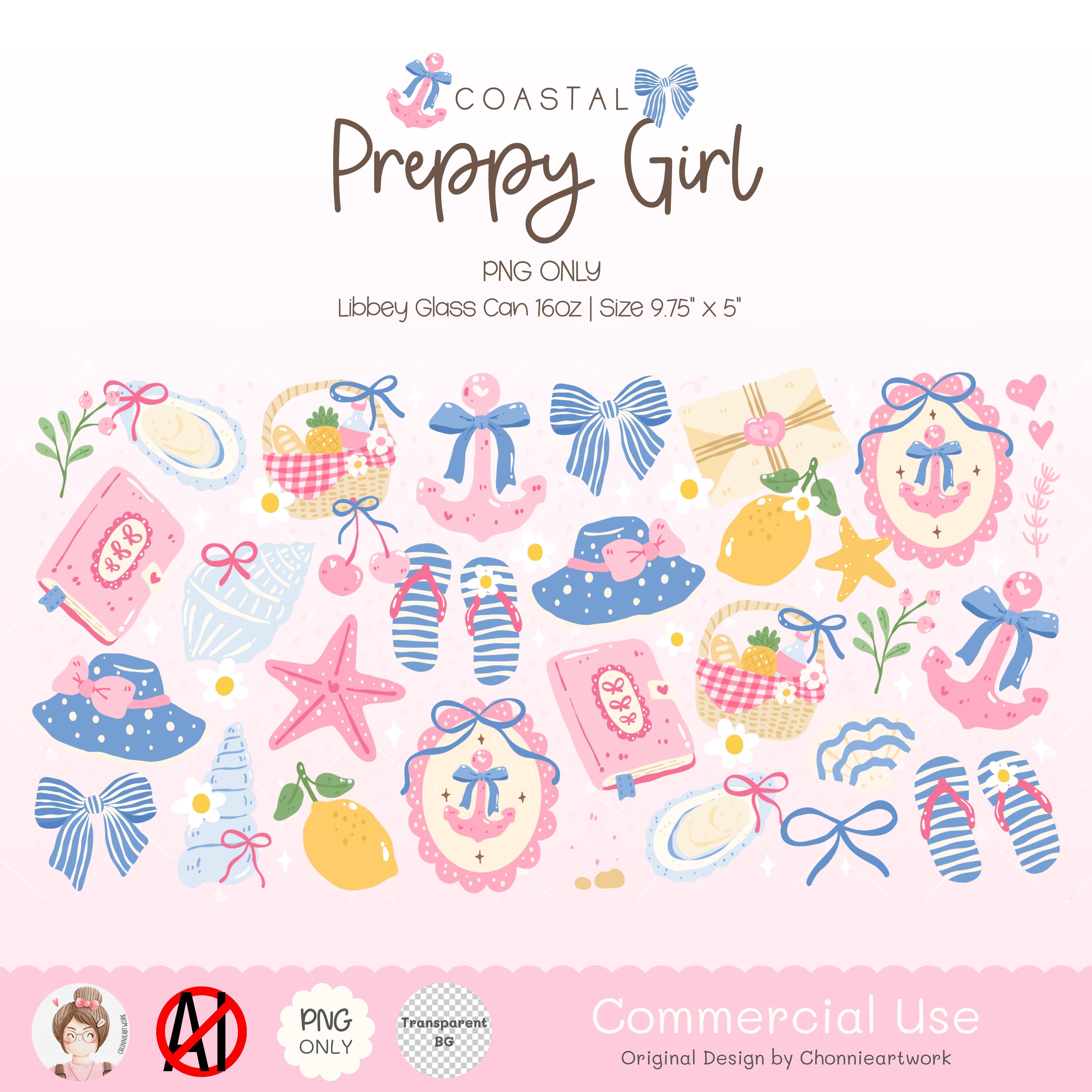 Coquette Nautical Cup Wrap, Nautical Coquette, Girly Summer Cup Wrap ...