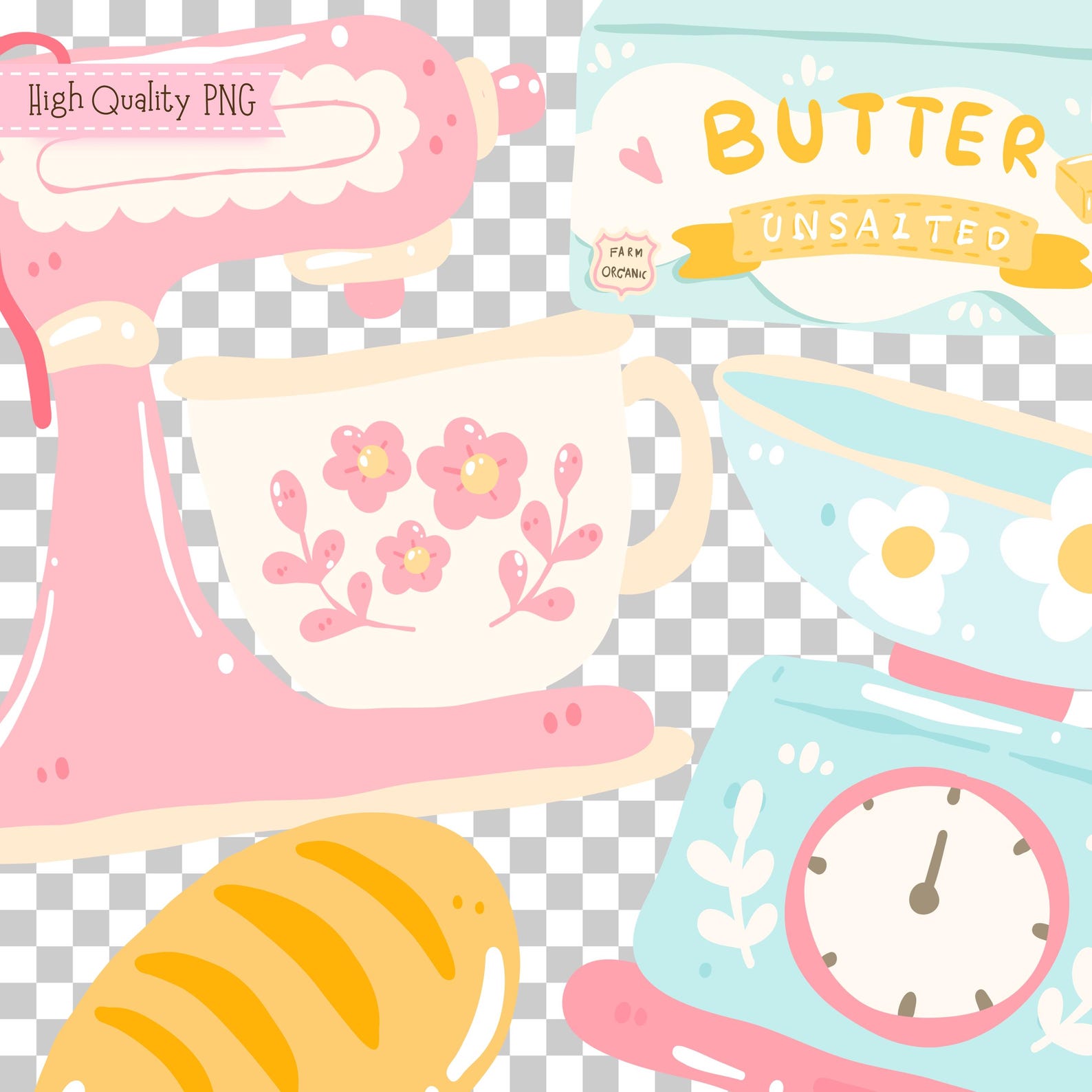 Cottagecore Baking Clipart Set, Sweet Bakery Clipart, Bakeries Clipart ...
