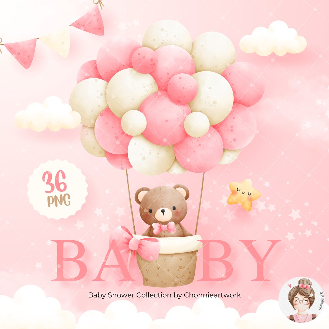 Baby Bear, Baby Shower Clipart, Birthday Clipart, Baby Animal Clipart ...