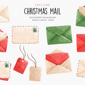 Christmas Mail Clipart, Christmas Delivery Clipart, Christmas Gift ...