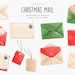 Christmas Mail Clipart, Christmas Delivery Clipart, Christmas Gift ...
