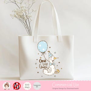 One Silly Goose SVG PNG EPS – Cute Birthday Goose Clipart, Whimsical ...