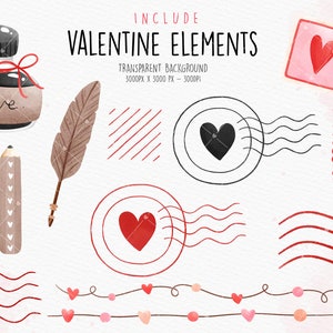 Valentines Mail Clipart, Valentines Letter Clipart, Valentine's Day ...