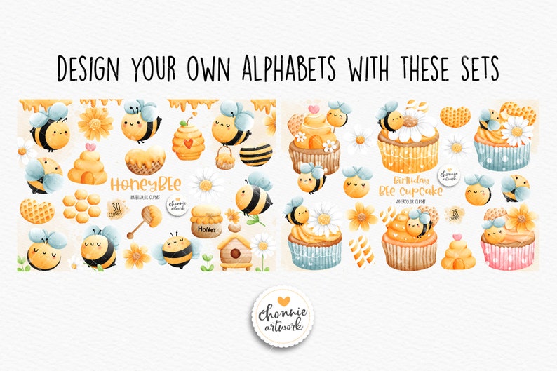 Honey Waffles Alphabets and Numbers Clipart Honey Alphabet - Etsy