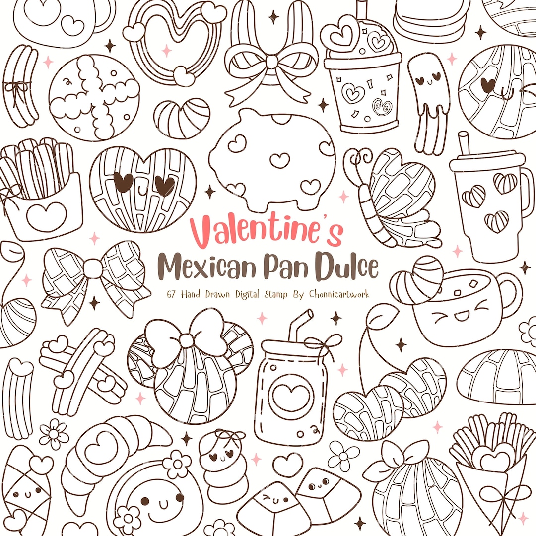 Valentine's Mexican Pan Dulce Clipart PNG SVG, Valentine's Sweet ...