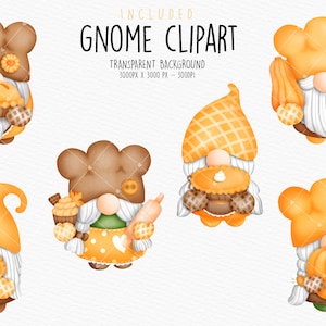 Pumpkin Pie Gnome Clipart, Gnomes Pumpkin Pie Clipart, Pumpkin Gnomes ...