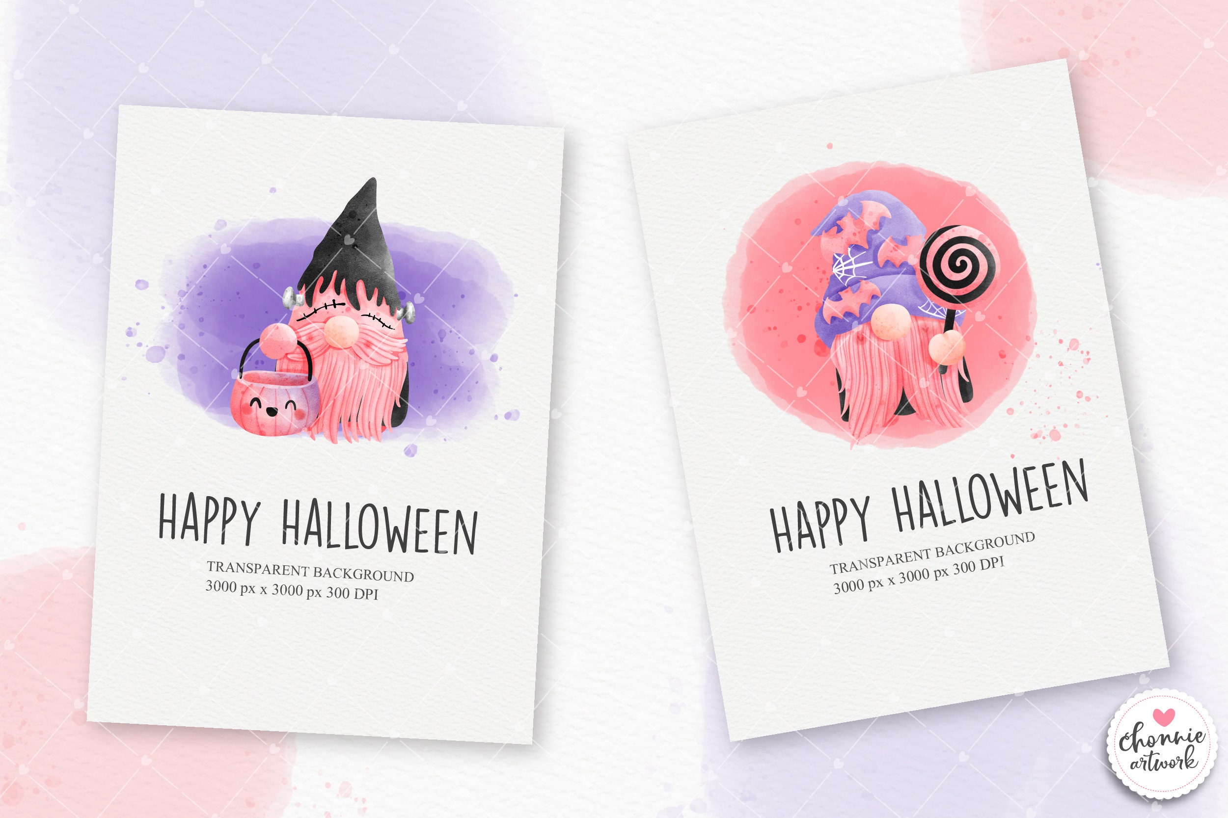 Pink Halloween Gnomes Clipart Pink Halloween Clipart Pink - Etsy