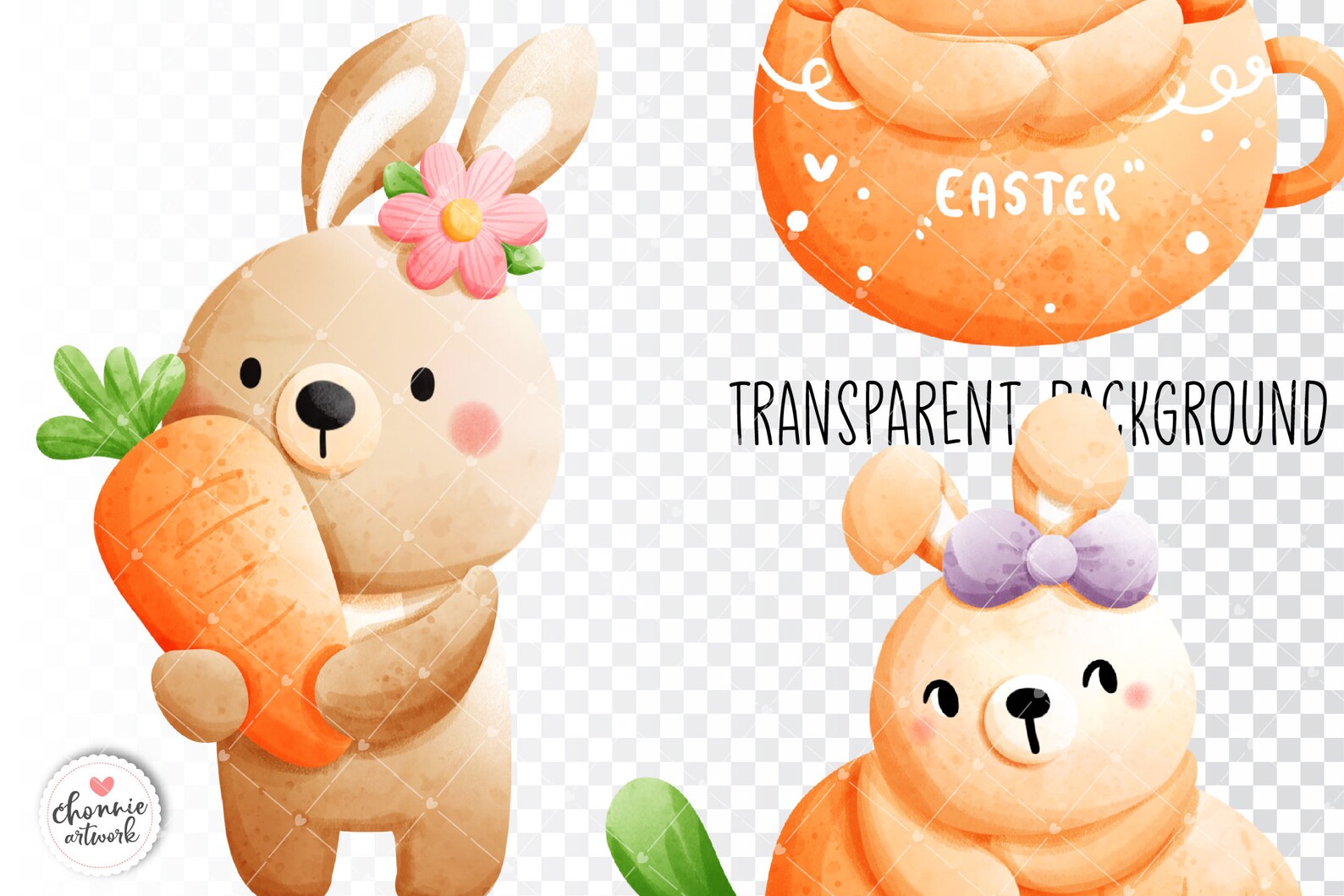 Easter Clipart Easter Rabbit Clipart Rabbit Clipart Easter - Etsy