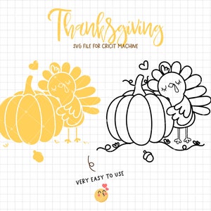 Happy Thanksgiving With Cute Turkey Coloring Pages - Etsy UK