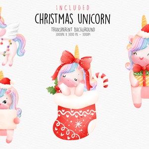 Christmas Unicorn Clipart, Christmas Clipart, Unicorn Clipart ...