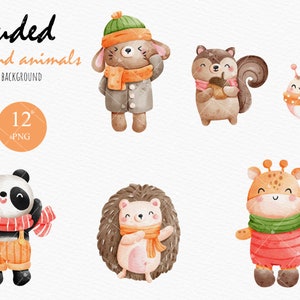 Autumn Woodland Animal Clipart, Autumn Clipart, Woodland Animal Clipart ...