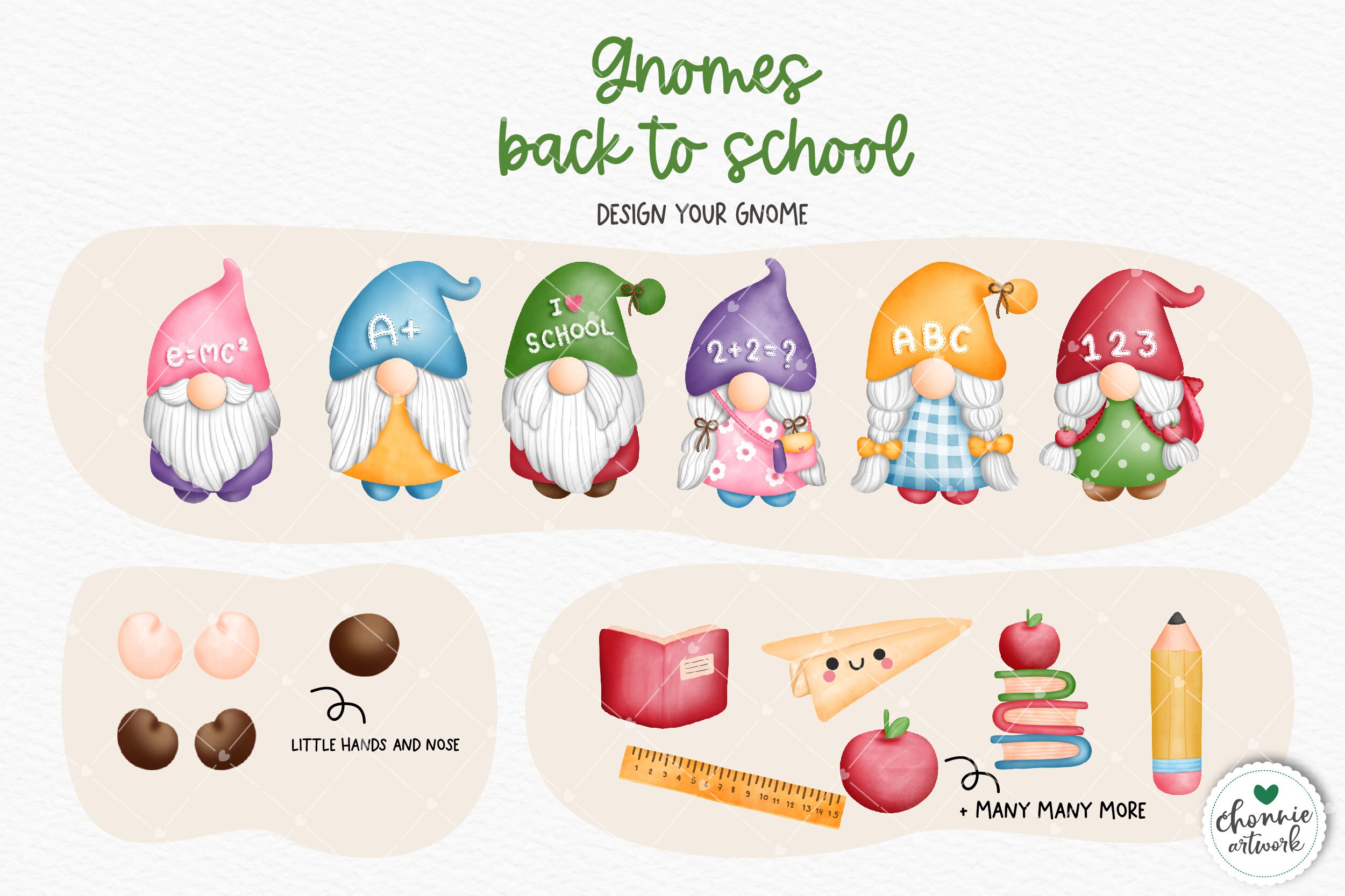 Watercolor Back to School Gnome Clipart Student Gnome PNG - Etsy