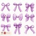 Watercolor Purple Coquette Ribbon Clipart Gift Bow Clipart Fashion ...