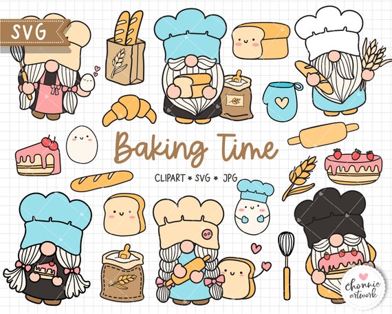 Baker Gnome SVG Chef Gnomes SVG Baker Gnome Clipart Cooking - Etsy