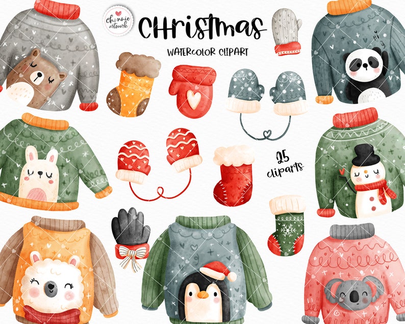 Christmas Clipart Bundle Christmas Clipart Santa Clipart - Etsy