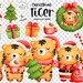 Christmas Tiger Clipart Year of the Tiger Christmas Clipart. - Etsy