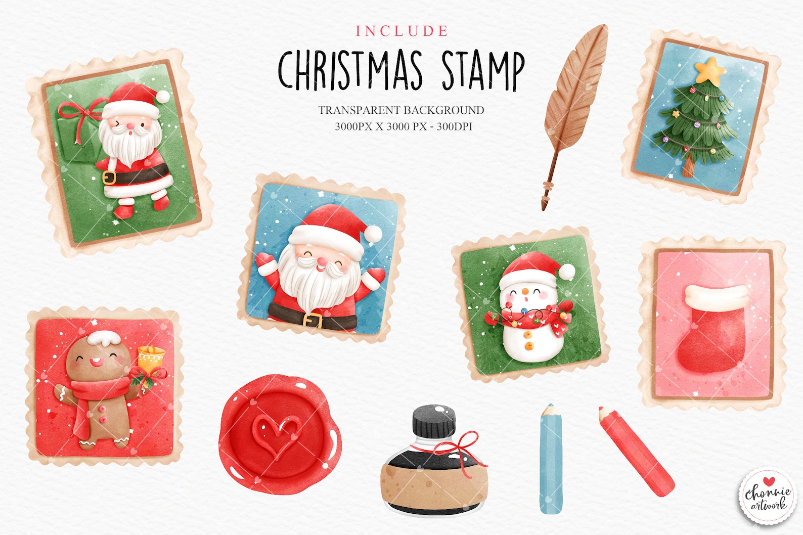 Christmas Mail Clipart Christmas Delivery Clipart Christmas - Etsy