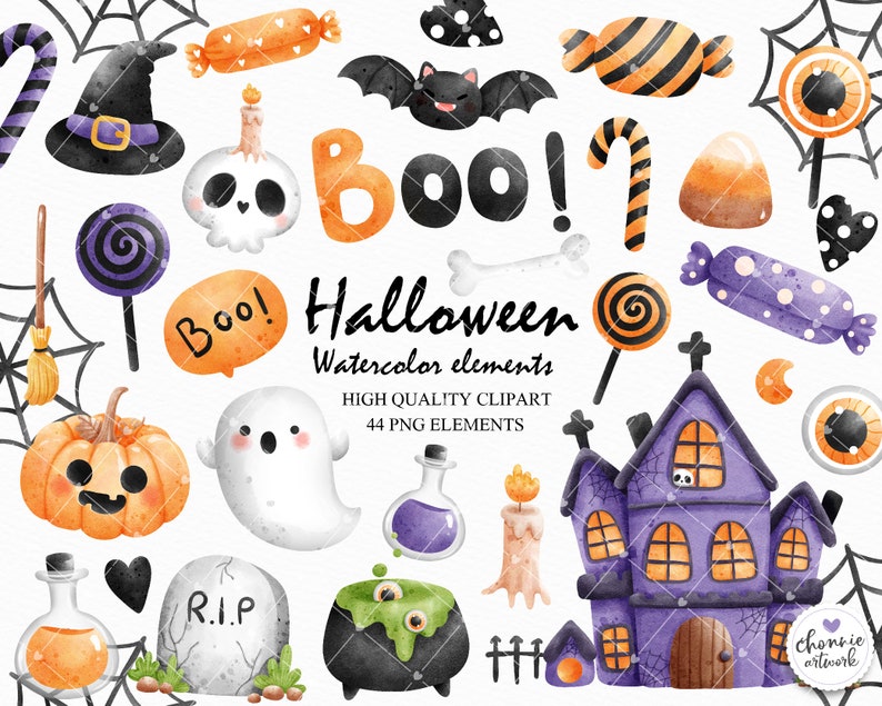 Halloween Clipart Bundle Halloween Clipart Halloween - Etsy