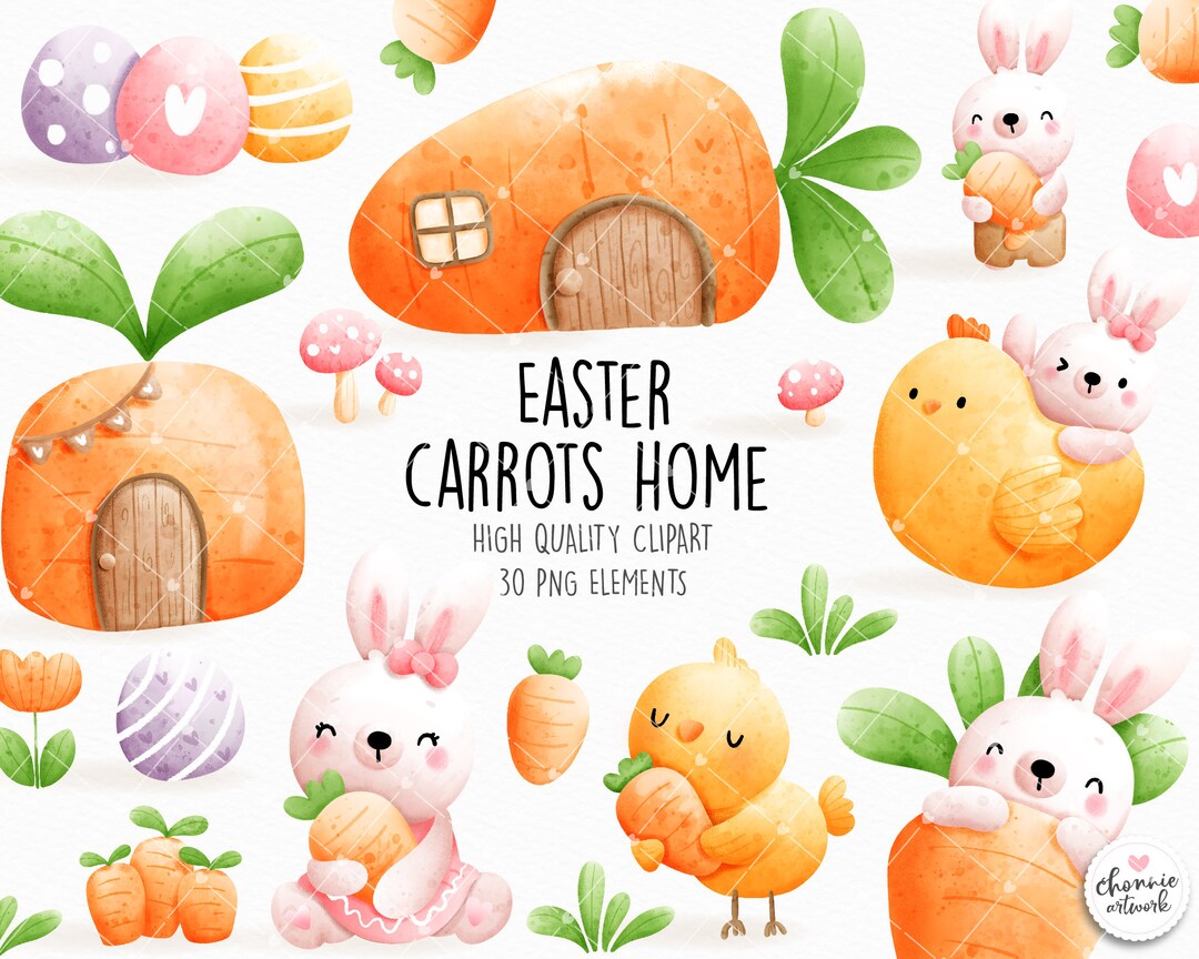 Easter Bunny House Clipart, Easter Rabbit Clipart, Rabbit Clipart ...