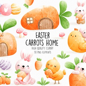 Easter Bunny House Clipart, Easter Rabbit Clipart, Rabbit Clipart ...