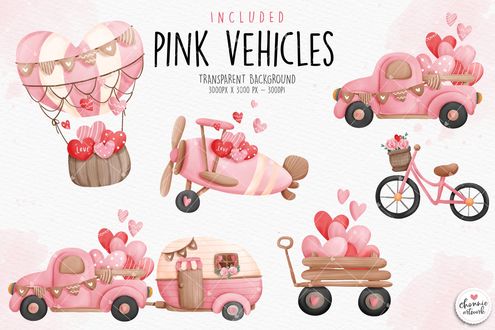 Valentine's Vehicles Clipart, Valentine's Day Clipart, Valentine's Car ...