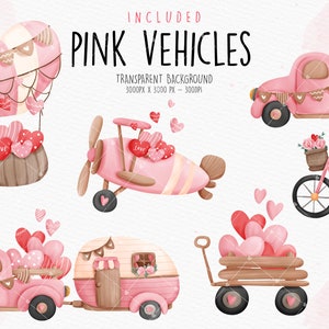 Valentine's Vehicles Clipart, Valentine's Day Clipart, Valentine's Car ...