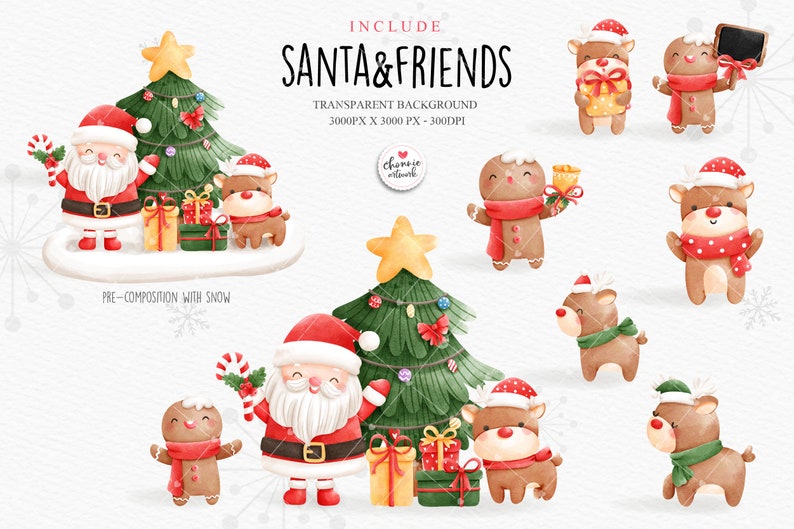 Christmas Clipart Santa Claus Clipart Christmas Santa PNG - Etsy