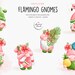 Gnome Flamingo Clipart, Summer Gnome Clipart, Tropical Gnomes Clipart ...