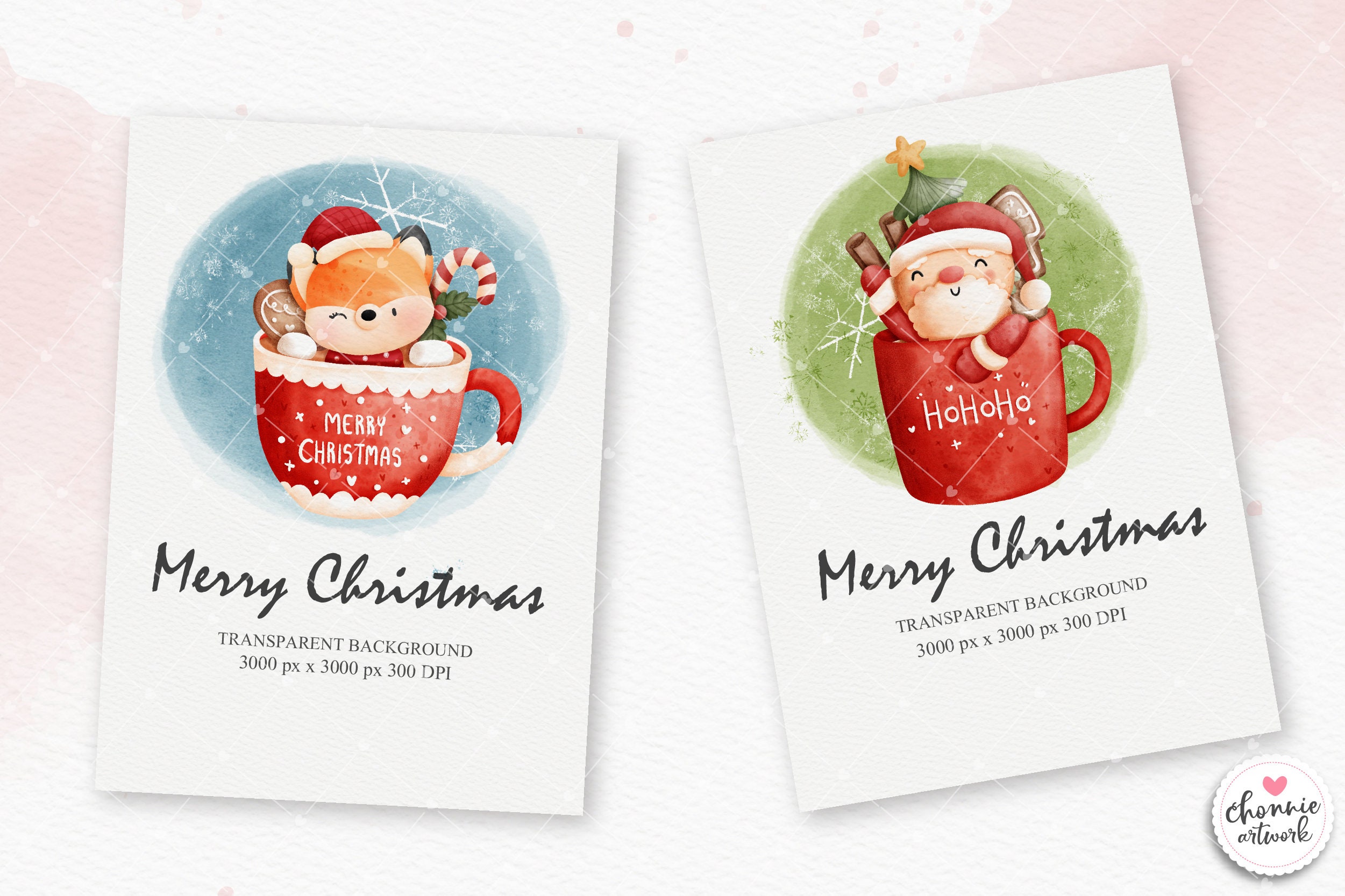 Christmas Mug Clipart Christmas Animal Clipart Animal Mug - Etsy