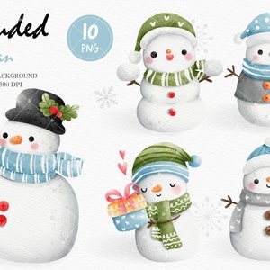 Christmas Snowman Clipart, Snowman Clipart, Christmas Clipart - Etsy