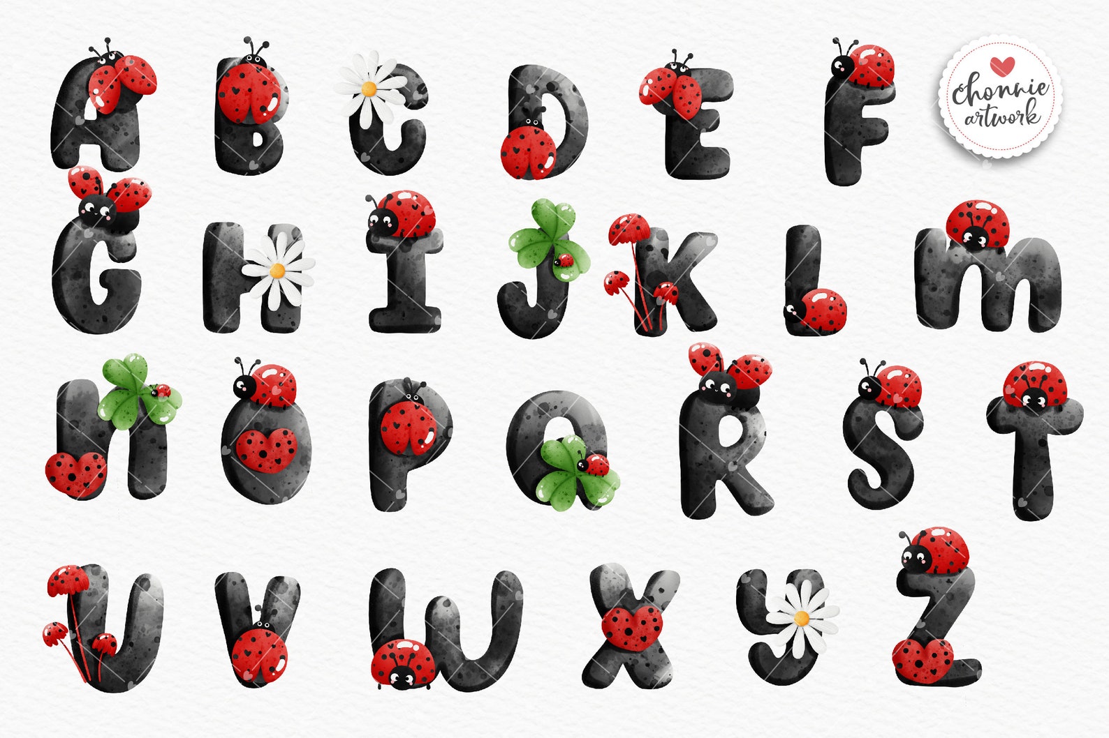 Fuente Ladybug, alfabeto Ladybug, fuente, letra - Etsy México