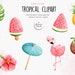Gnome Flamingo Clipart, Summer Gnome Clipart, Tropical Gnomes Clipart ...