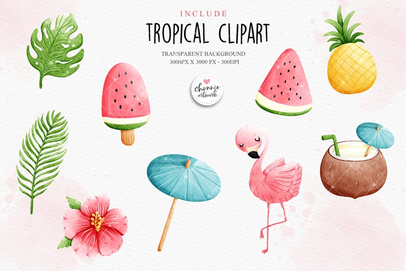 Gnome Flamingo Clipart Summer Gnome Clipart Tropical Gnomes - Etsy