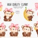 Baby Girl Monkey Clipart Monkey Birthday Clipartbaby Shower - Etsy