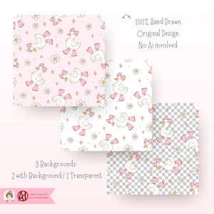 Silly Goose Seamless Pattern, Cute Girly Goose Repeating Pattern, Goose ...
