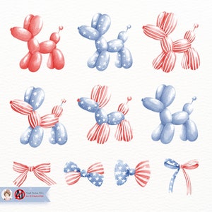 Coquette 4th of July Balloon Dog Png, 4th of July Png, Balloon Dog Png ...