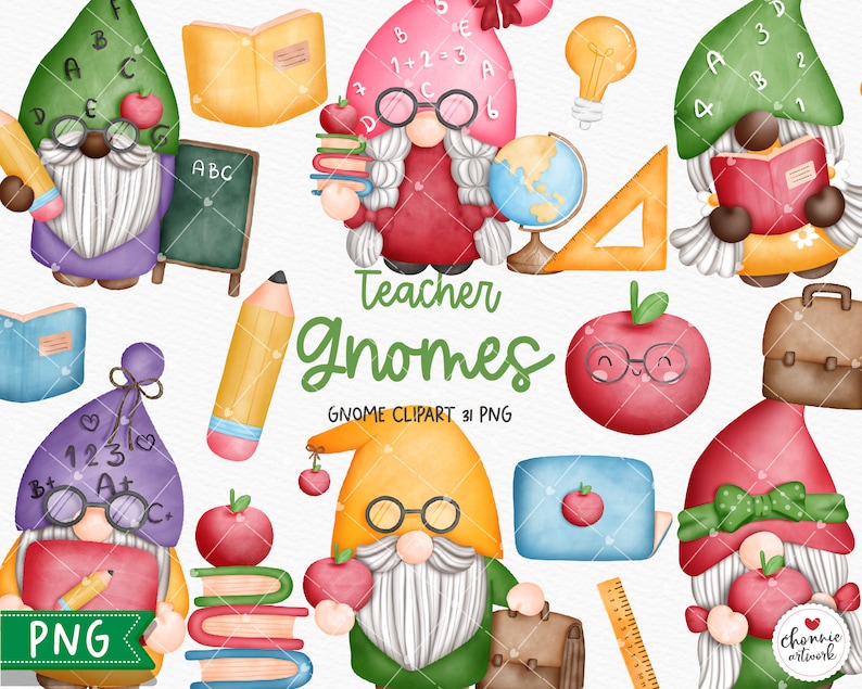 Character Gnome Clipart Bundle Gnome Chef Gnome Nurse Gnome - Etsy