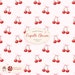 Pink Coquette Ribbon With Cherries Seamless Pattern, Coquette Cherries ...