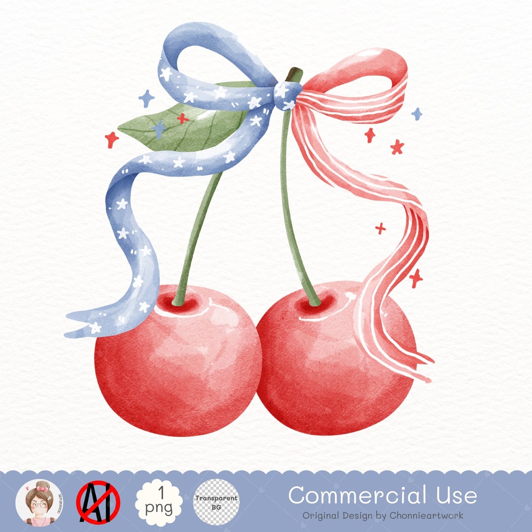Coquette 4th of July Cherries Png,coquette Cherries Png, Western ...