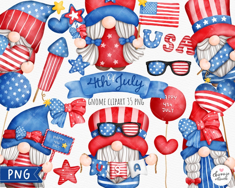 Gnome Clipart Bundle Holiday Gnome Clipart Gnome Clipart - Etsy