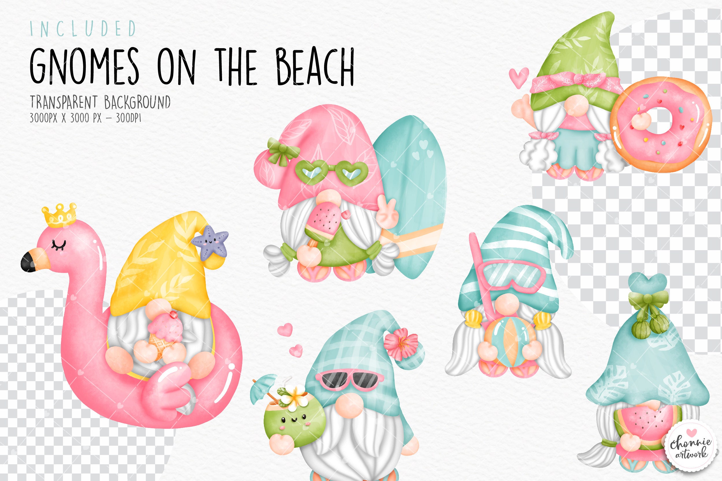 Summer Gnomes Clipart Beach Gnomes PNG Summer Gnomes Clipart - Etsy