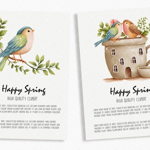 Spring Clipart, Bird Clipart, Spring Bird Cliprt, Love Bird Clipart - Etsy