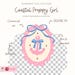 Coastal Preppy Girl Clipart Set, Summer Beach Elements, Coquette Girly ...