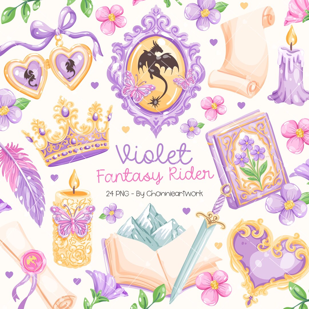 Romantasy Clipart Png, Romantasy Dragons, Violet Clipart, Dragon ...