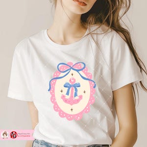 Coastal Preppy Girl Clipart Set, Summer Beach Elements, Coquette Girly ...