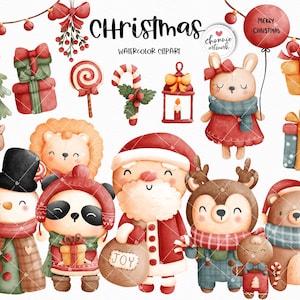 Christmas Clipart Bundle, Christmas Clipart, Santa Clipart, Christmas ...
