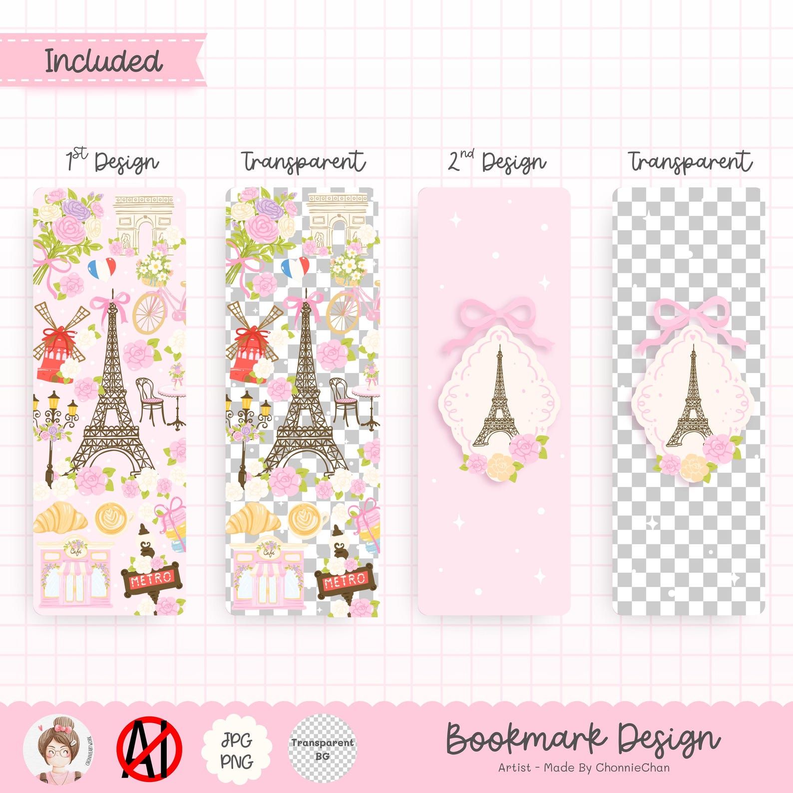 Paris Bookmark, Eifel Tower Bookmark,travel Bookmark,landmarks ...