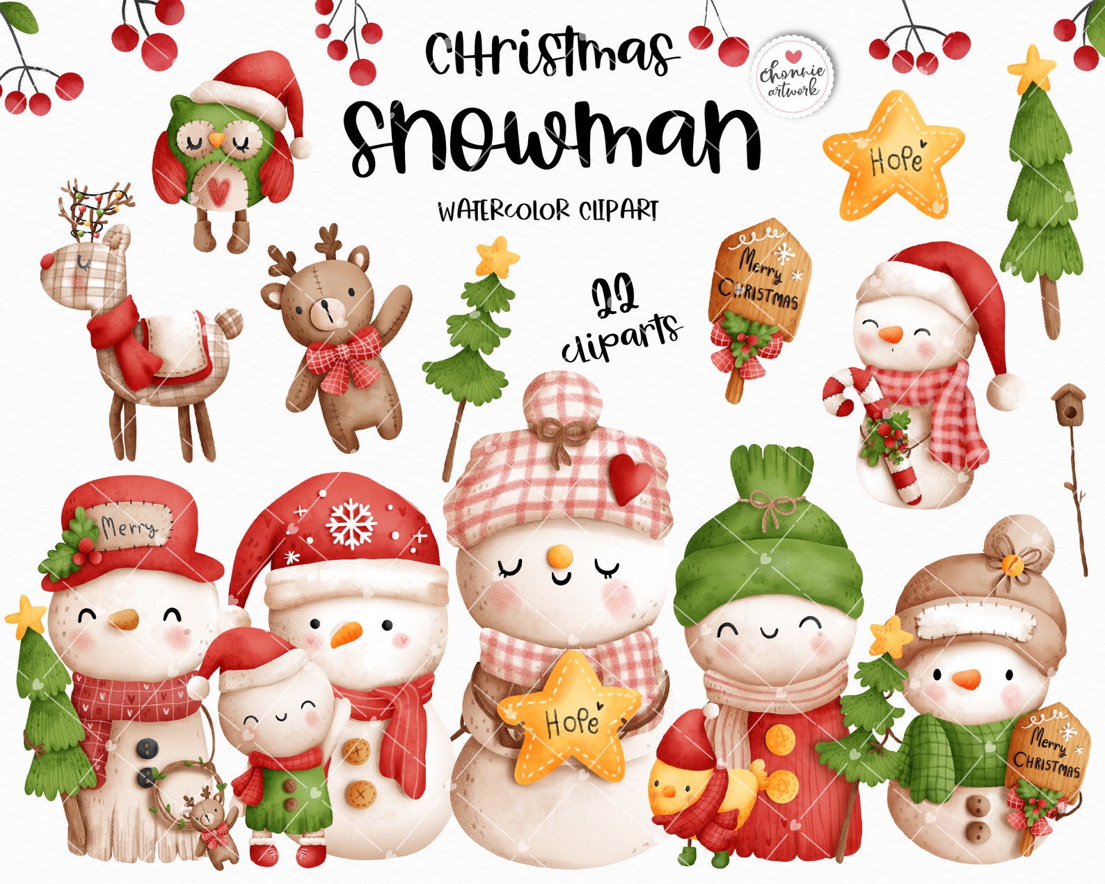 Christmas Clipart Bundle Christmas Clipart Santa Clipart - Etsy