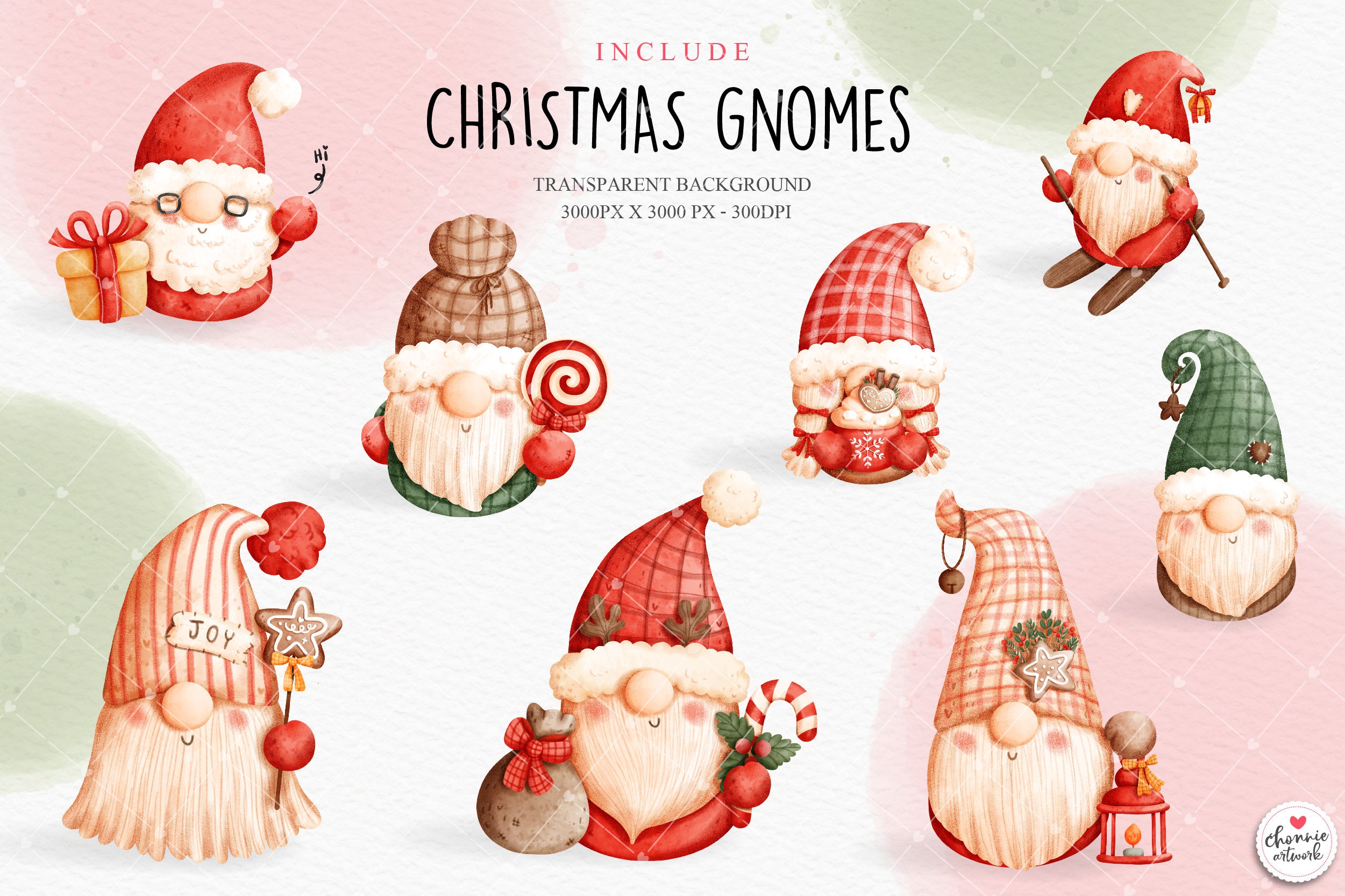 Christmas Gnome Clipart Christmas Clipart Gnome Clipart - Etsy Canada